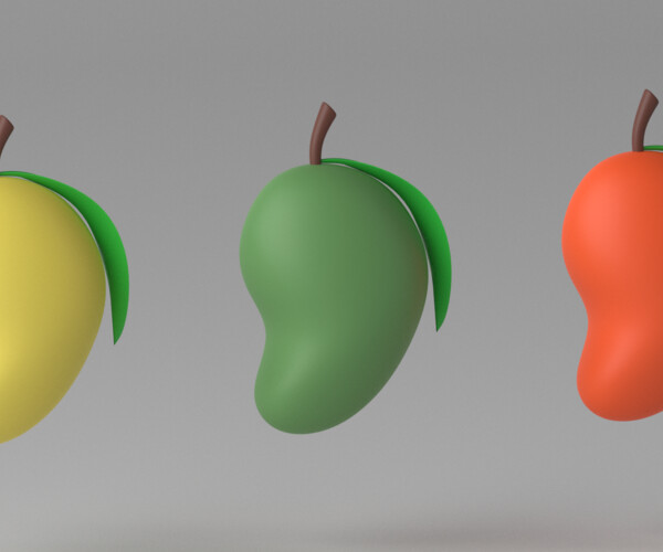 ArtStation - Cartoon Cute Mango Fruit 3D model | Resources