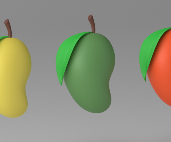 ArtStation - Cartoon Cute Mango Fruit 3D model | Resources