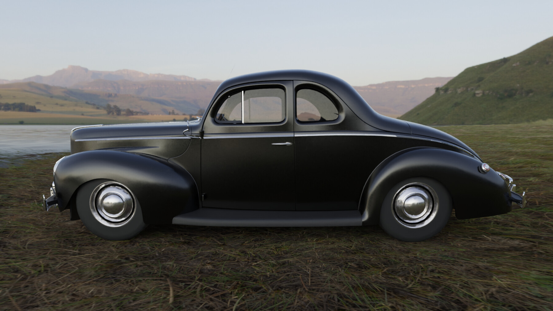 ArtStation - Ford De Luxe Coupe with Engine Sounds | Game Assets