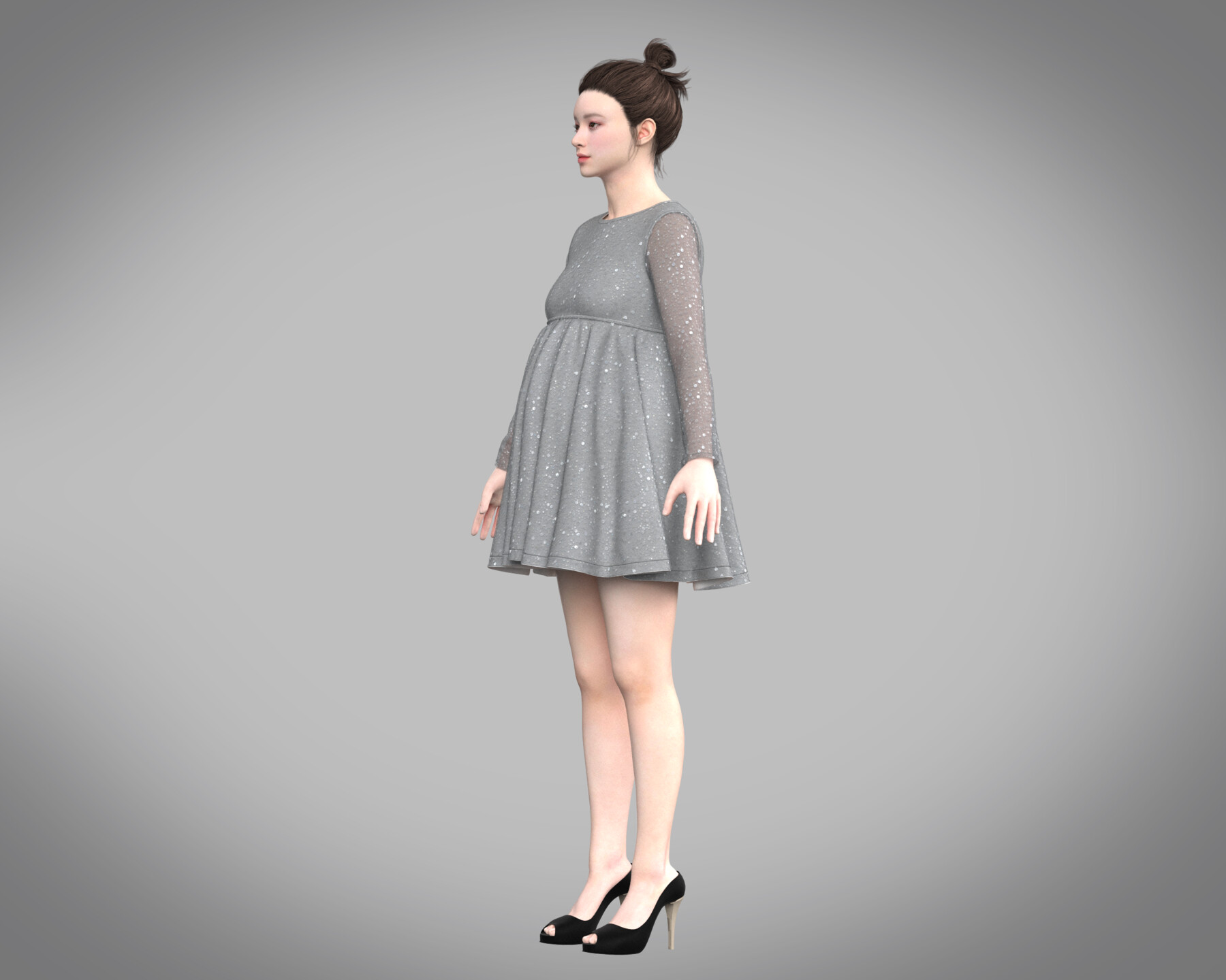 ArtStation - Maternity long sleeve dress | Resources