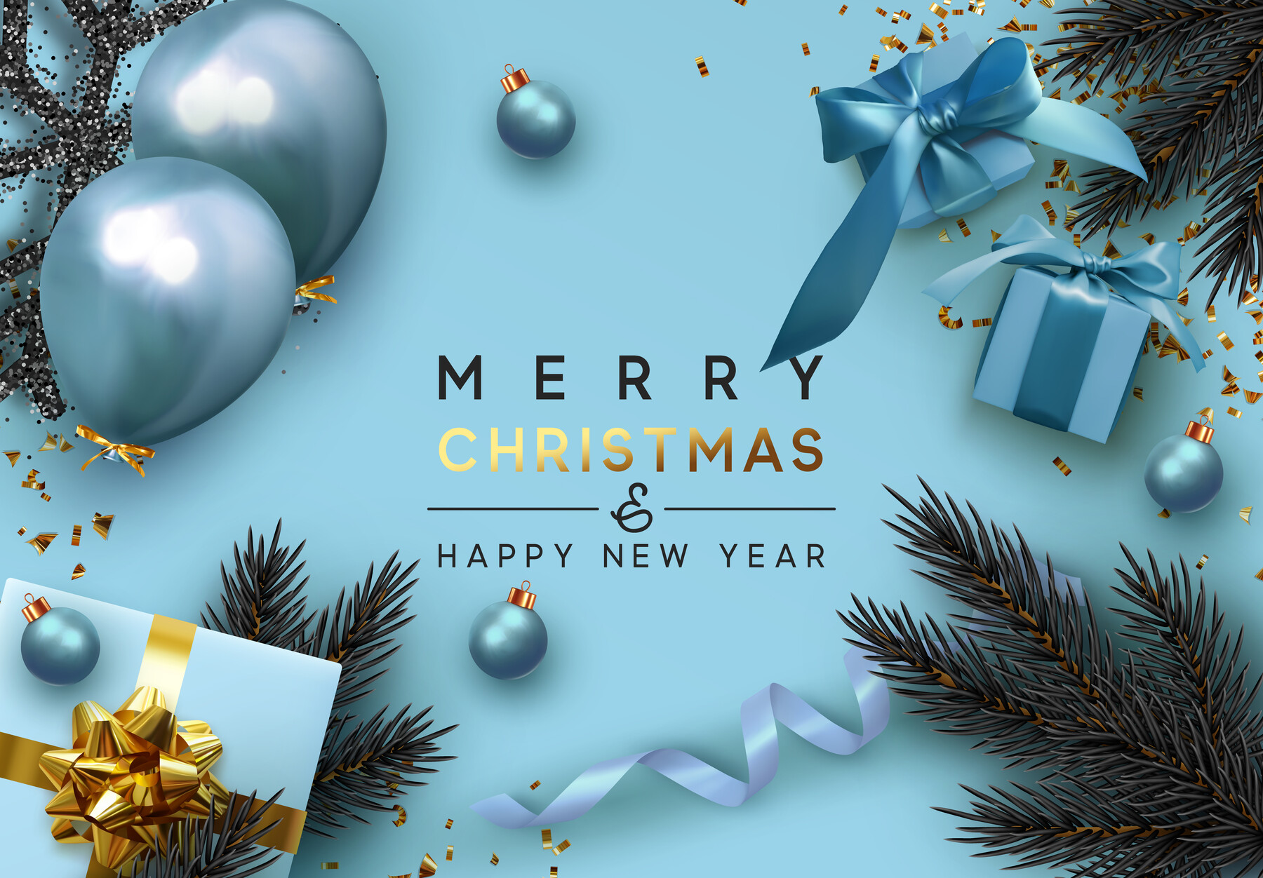 ArtStation - Christmas Background. Xmas design of sparkling lights ...