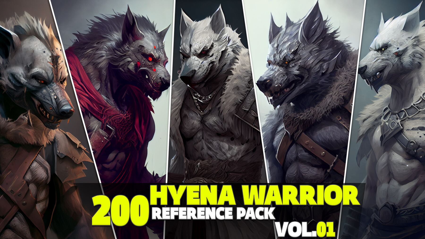 ArtStation - 200 Hyena Warrior Reference Pack Vol.01 | Artworks