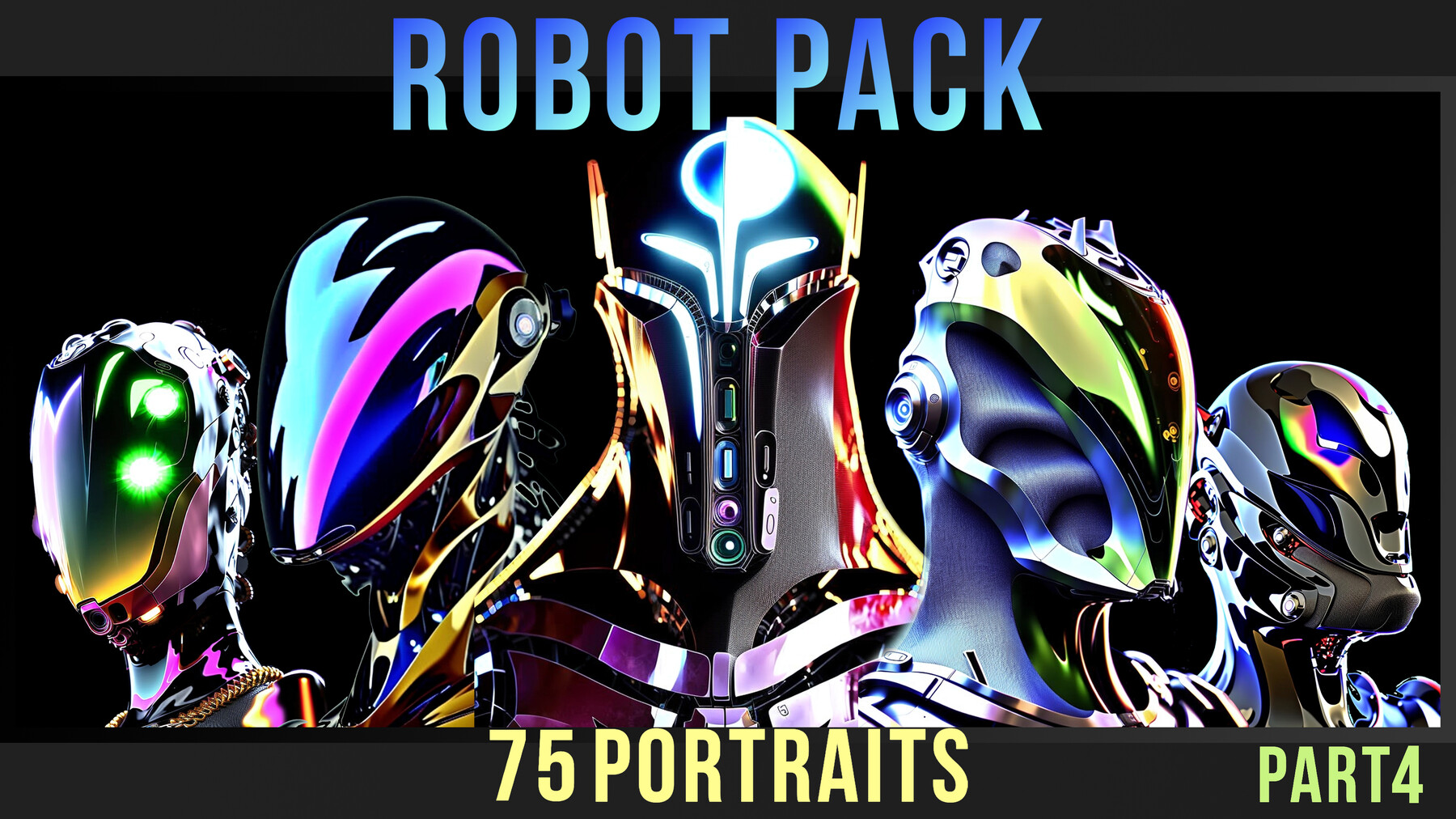 ArtStation - Robot portraits pack #4 (75 characters) | Artworks