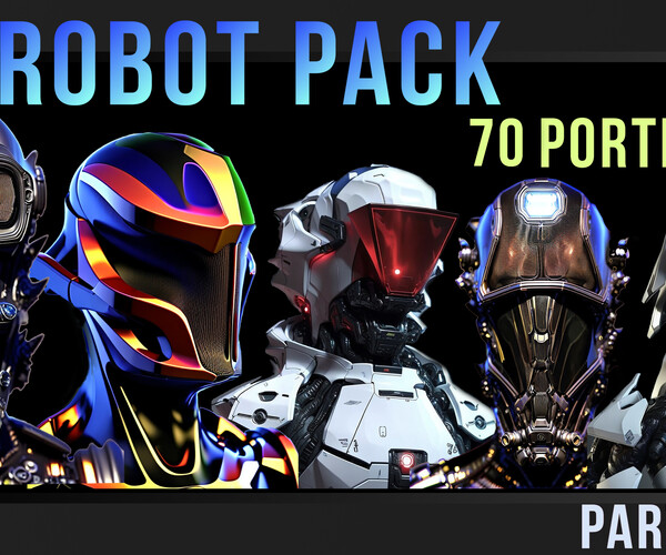 ArtStation - Robot portraits pack #1 (70 characters) | Artworks