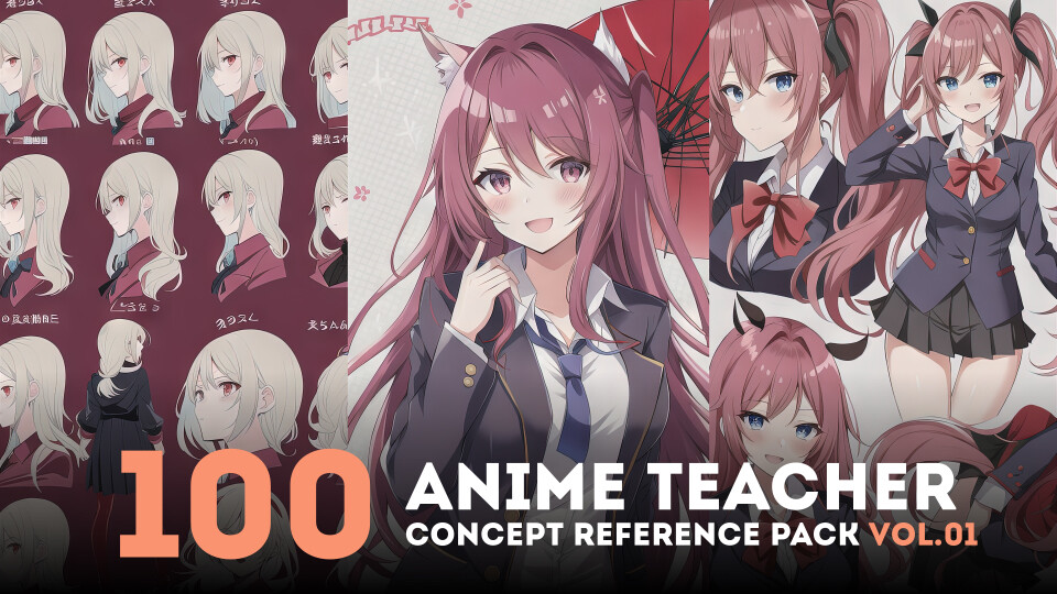 ArtStation - 100 arts - Anime Teacher - Concept Reference Pack Vol.01 ...