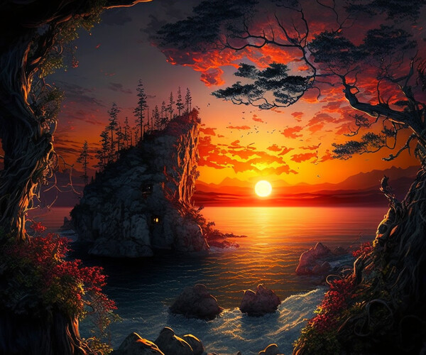 ArtStation - Sunset Pack (four images) | Artworks