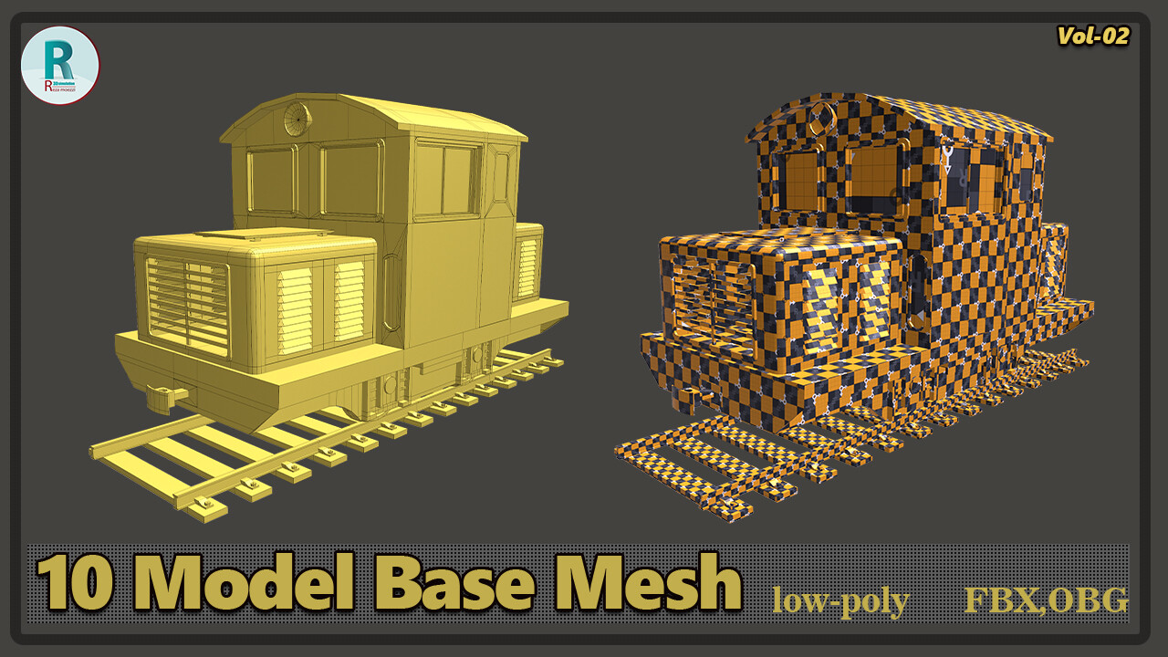 ArtStation - 10 Model Base Mesh And train | Resources