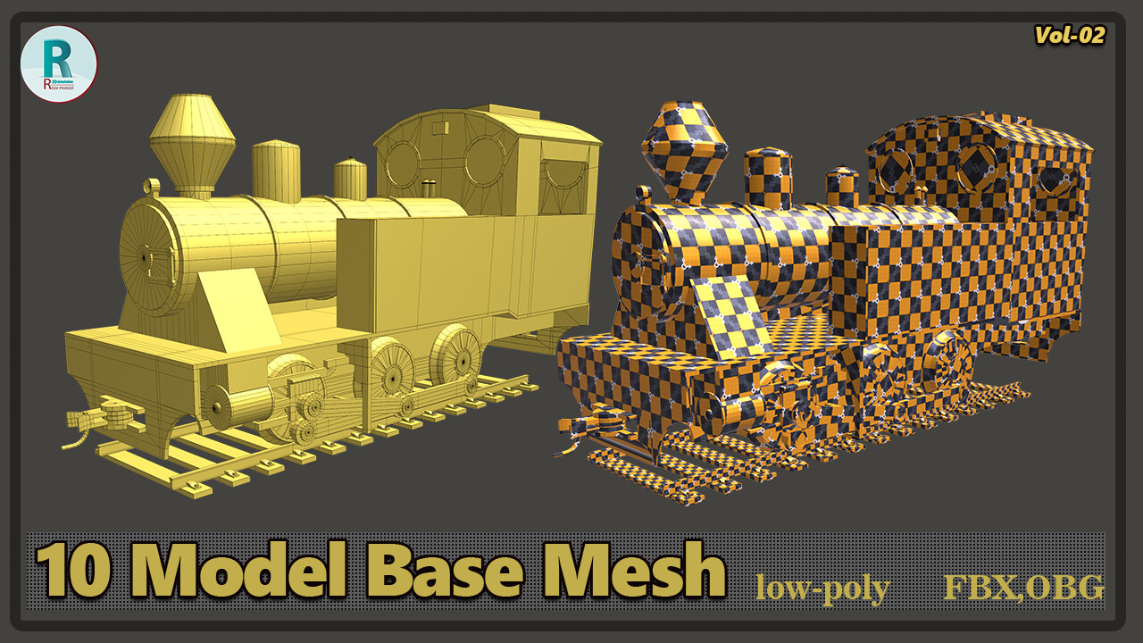 ArtStation - 10 Model Base Mesh And train | Resources