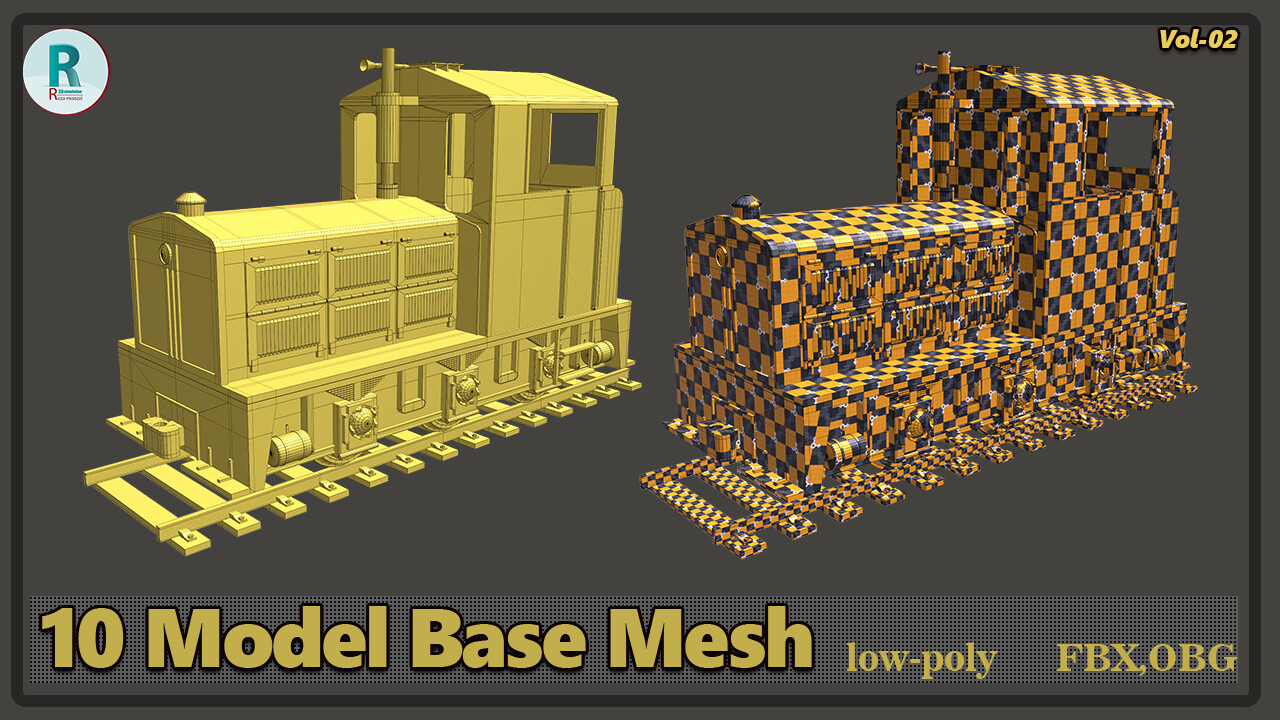 ArtStation - 10 Model Base Mesh And train | Resources
