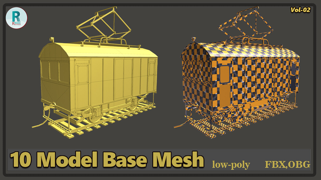 ArtStation - 10 Model Base Mesh And train | Resources