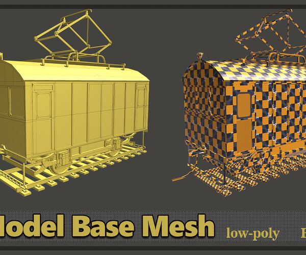 ArtStation - 10 Model Base Mesh And train | Resources