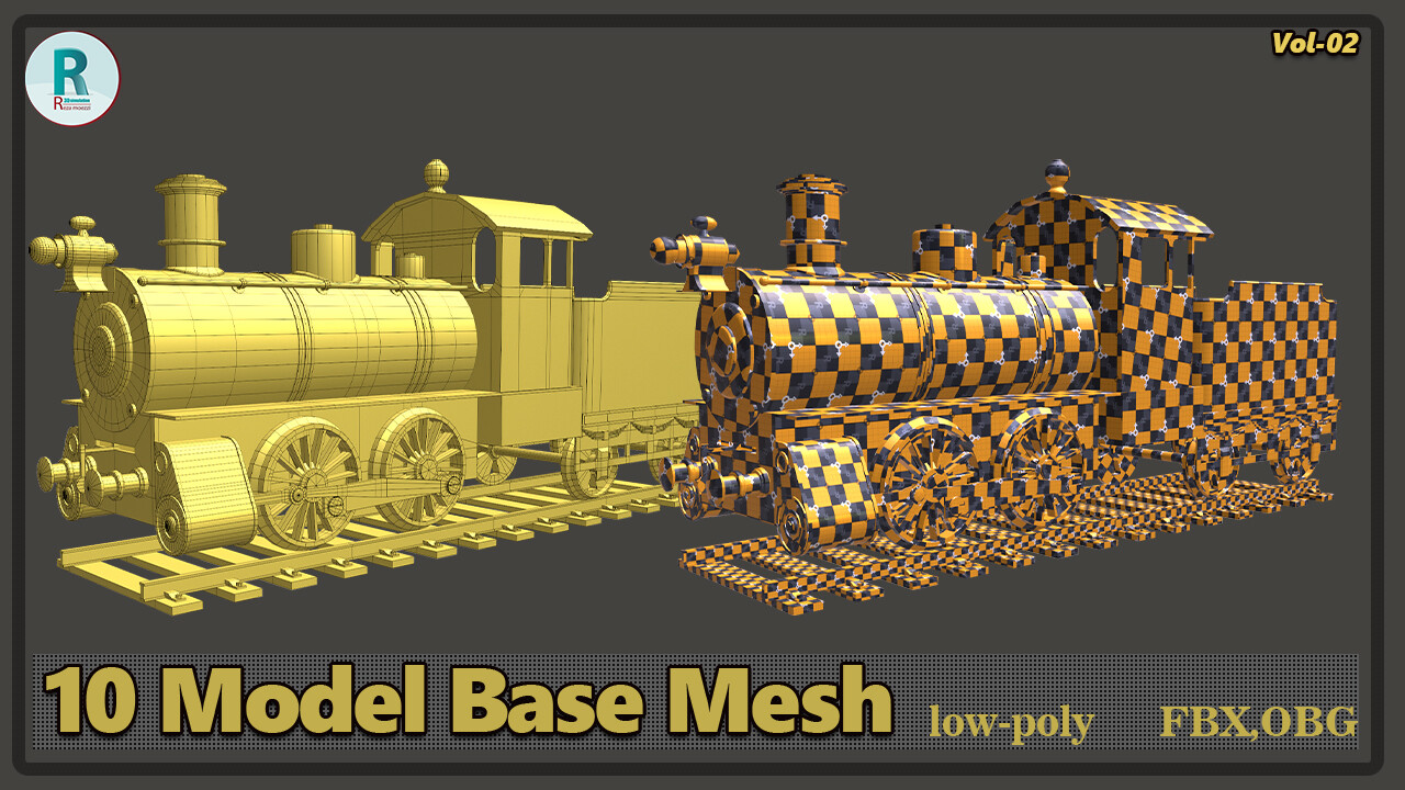 ArtStation - 10 Model Base Mesh And train | Resources