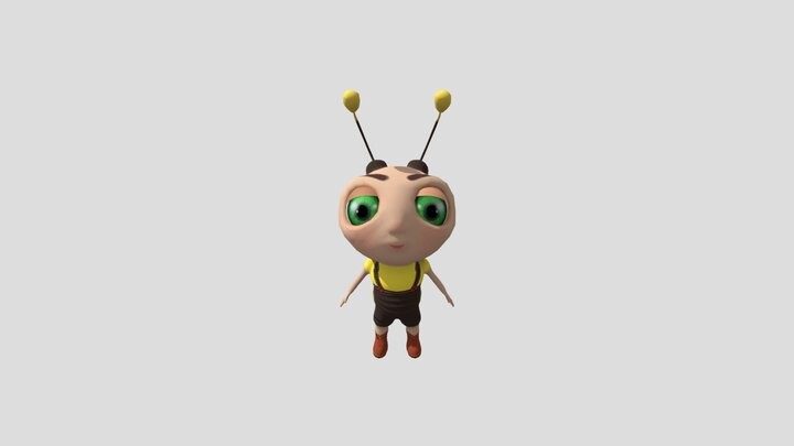 ArtStation - Bee Cute Character Stylized Cartoon Lowpoly | Game Assets