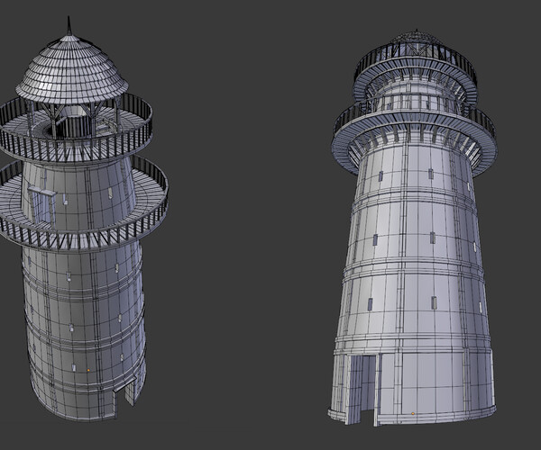 ArtStation - LIGHTHOUSE WATCHTOWER TOWER FORT MEDIEVAL AAA SHORE BEACON ...