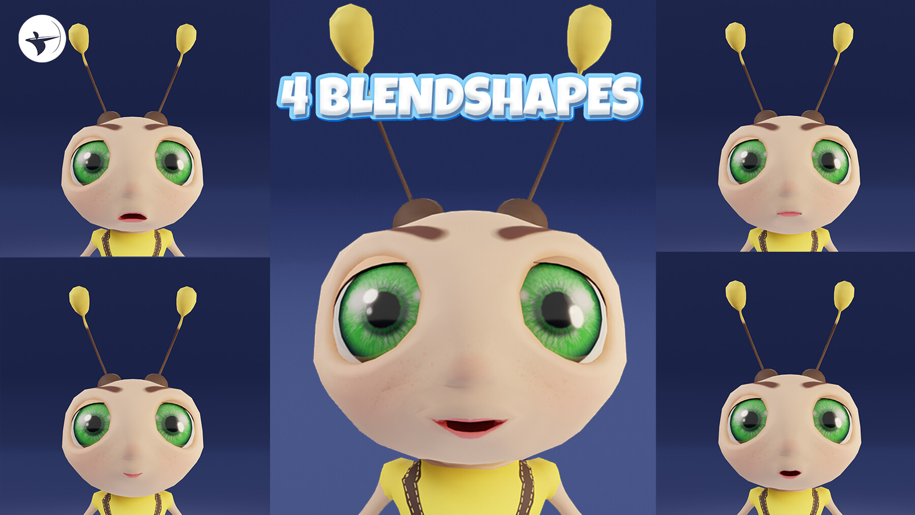 ArtStation - Insects Pack LowPoly Ant Ladybug Bee Characters | Game Assets