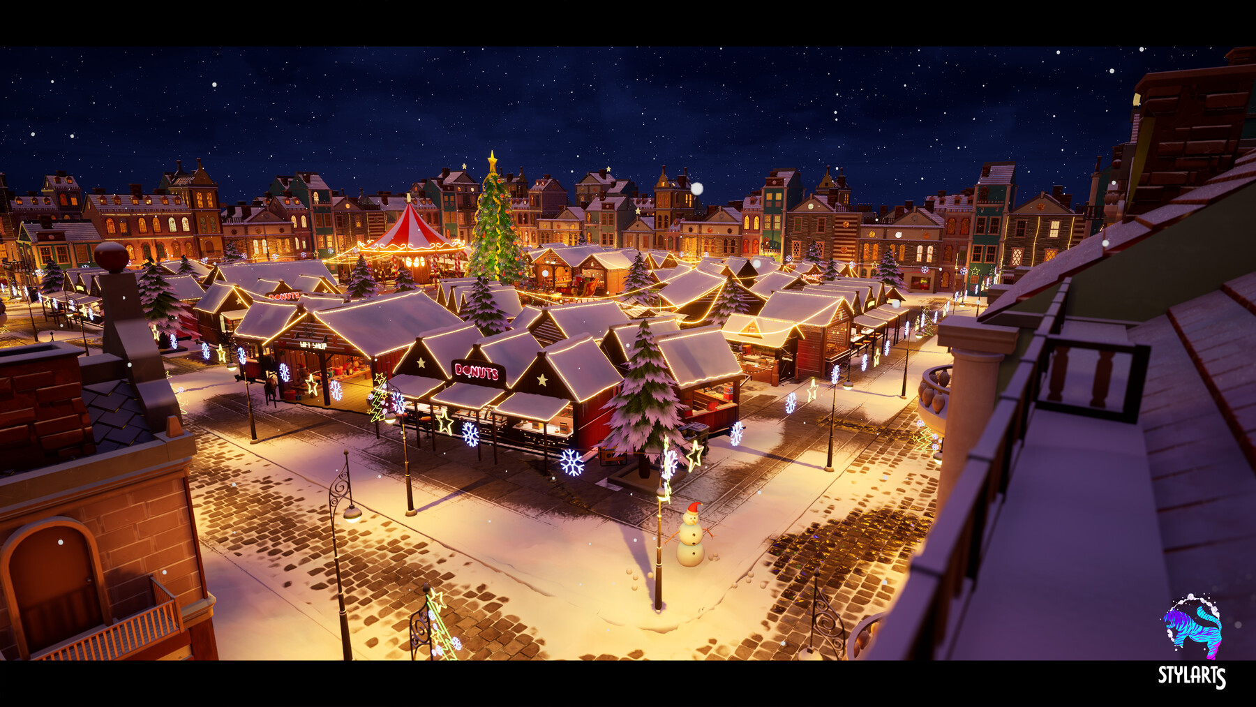 ArtStation - Modular Stylized Christmas Market | Game Assets