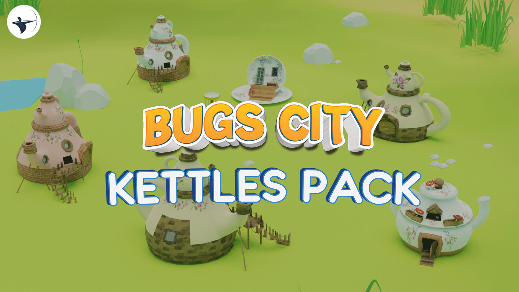 ArtStation - Bugs City - Low Poly Stylized Kettles Pack | Game Assets