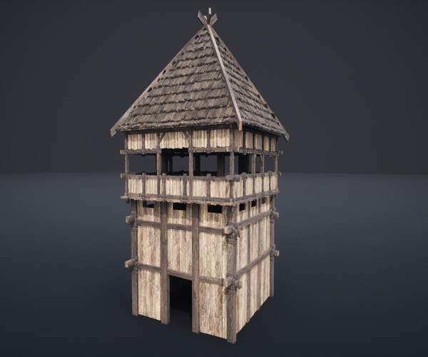 ArtStation - MEDIEVAL WATCHTOWER TOWER FORT FORTRESS CASTLE WALLS ...