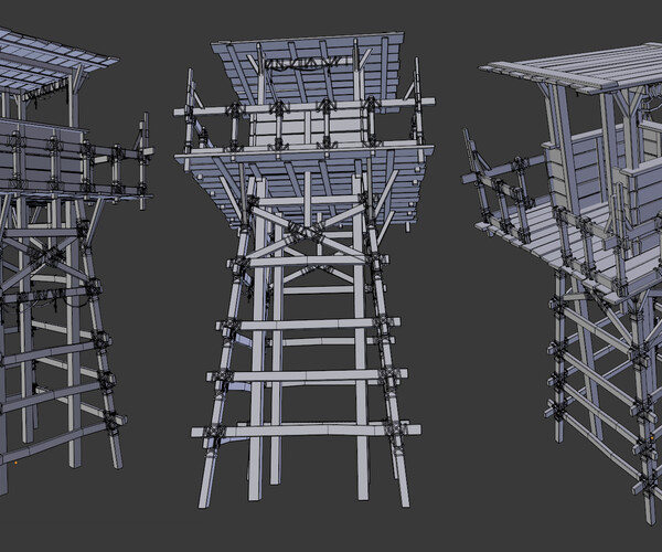 ArtStation - SCOUT WATCHTOWER TOWER FORT FORTRESS CASTLE WALLS AAA ...