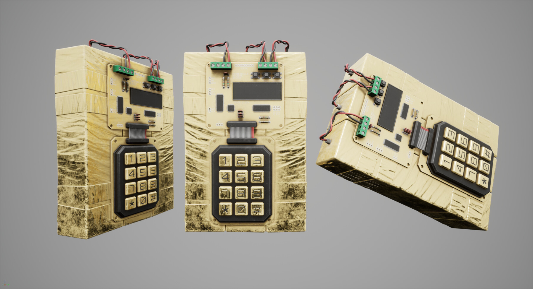 ArtStation - C4 bomb with timer circuit - Plus extra skins | Game Assets