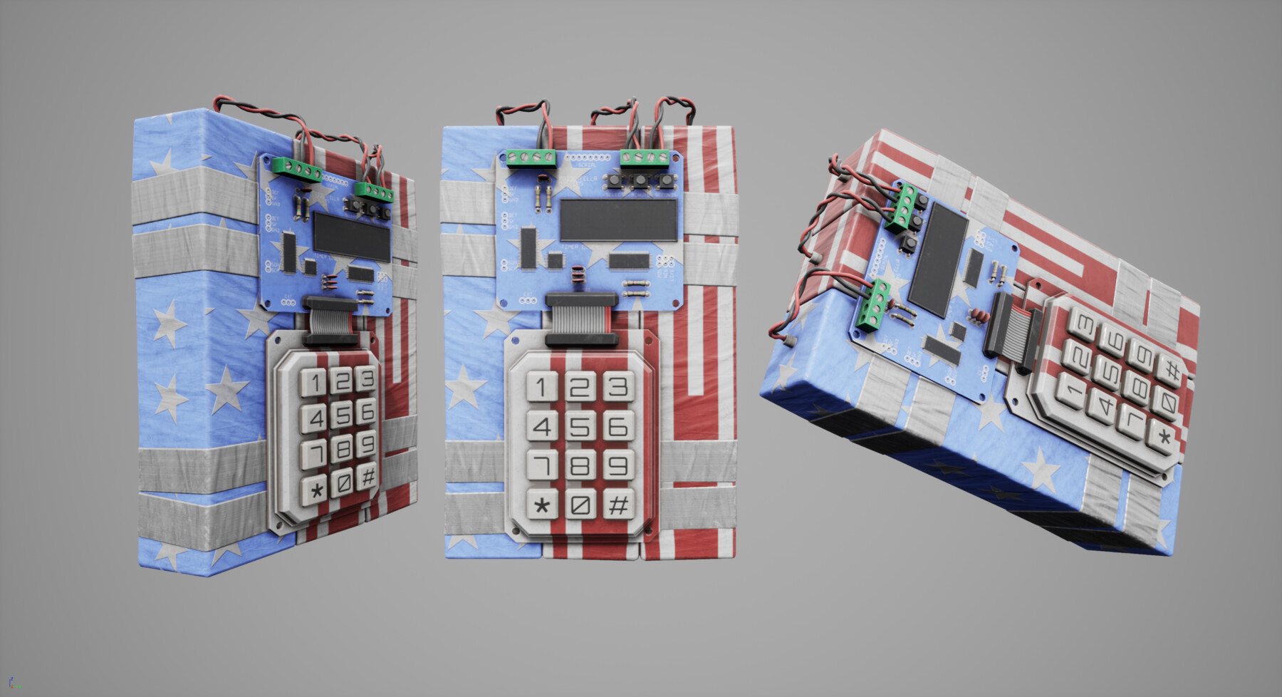 ArtStation - C4 bomb with timer circuit - Plus extra skins | Game Assets