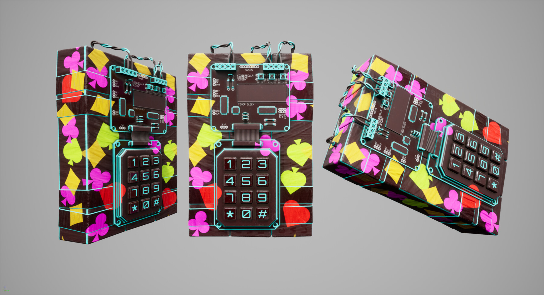 ArtStation - C4 bomb with timer circuit - Plus extra skins | Game Assets