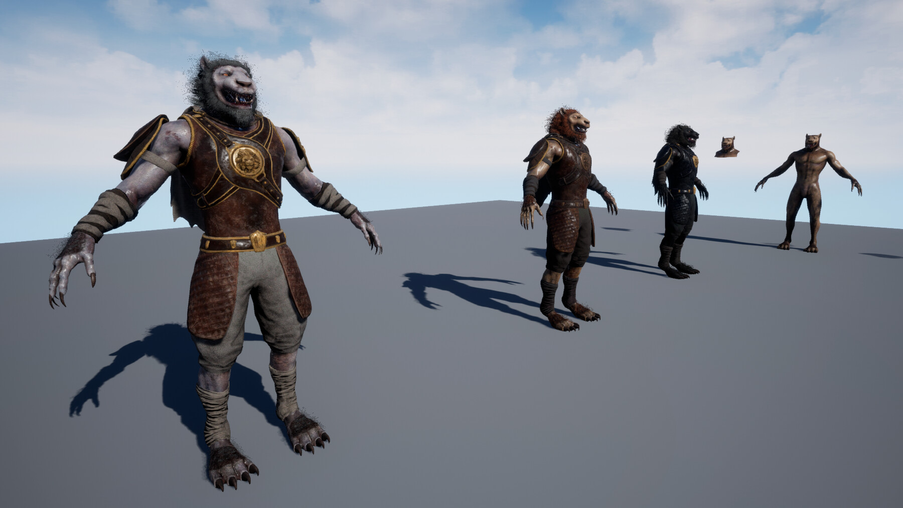 ArtStation - Lion Warrior Rigged Low-poly | Game Assets