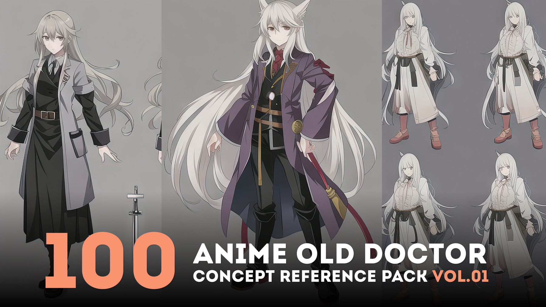 ArtStation - 100 arts - Anime Old Doctor - Concept Reference Pack Vol ...