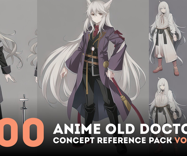 ArtStation - 100 arts - Anime Old Doctor - Concept Reference Pack Vol ...