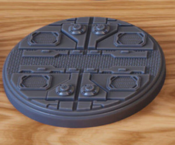 ArtStation - FREE PACK - 2 SCIFI MINIATURE BASES 50mm 3D Print Ready ...