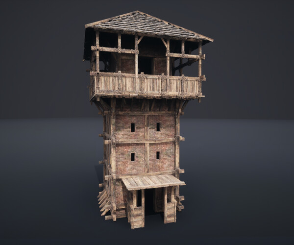 ArtStation - WATCHTOWER PLATFORM MEDIEVAL SLAVIC TOWER VILLAGE ...