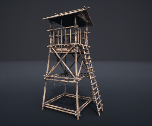 ArtStation - WATCHTOWER PLATFORM MEDIEVAL SLAVIC TOWER VILLAGE ...