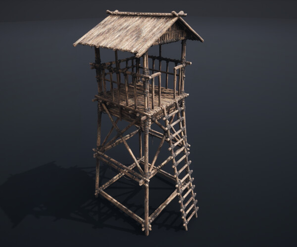 ArtStation - WATCHTOWER PLATFORM MEDIEVAL SLAVIC TOWER VILLAGE ...