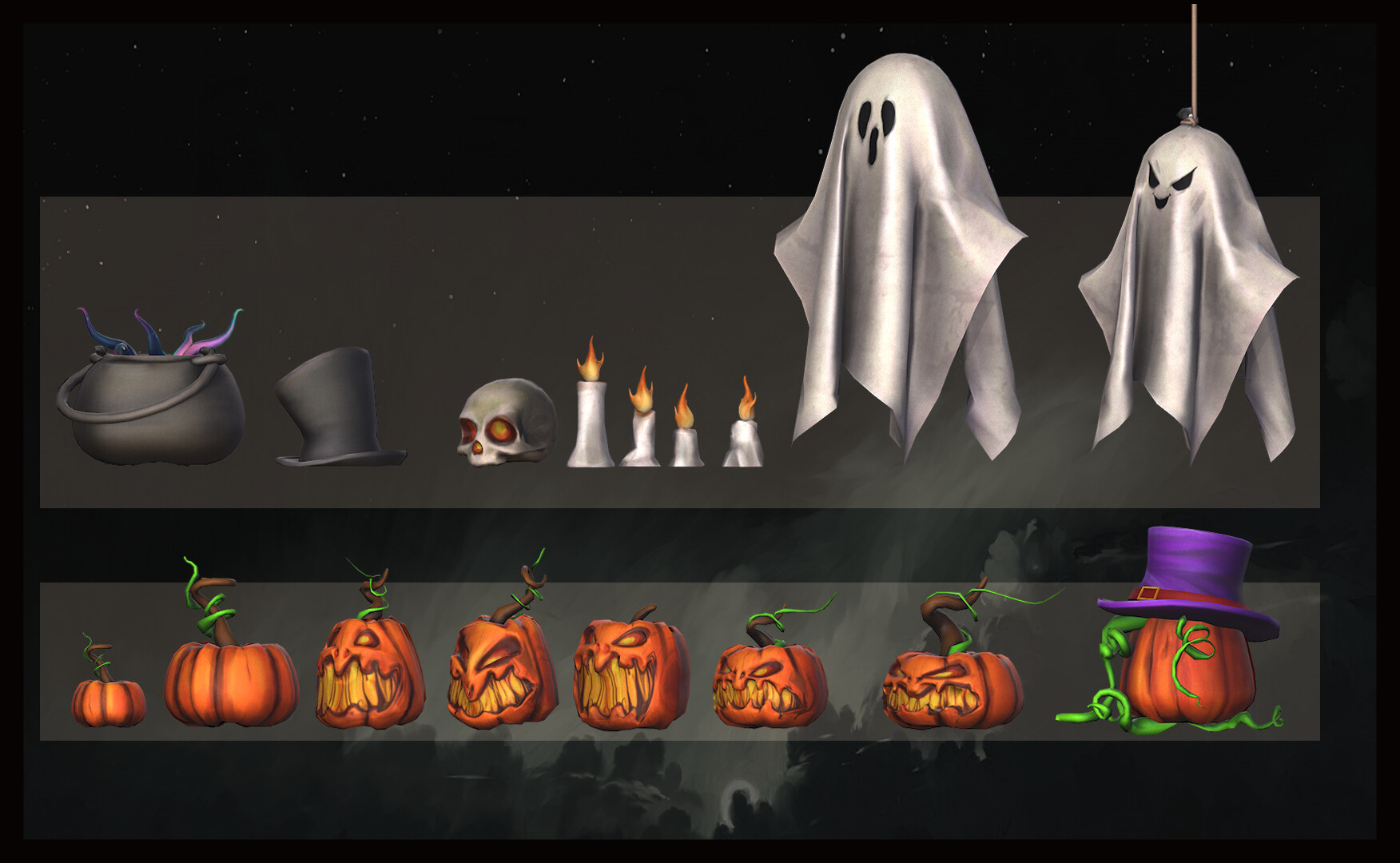 ArtStation - Halloween_Hantpaint | Game Assets