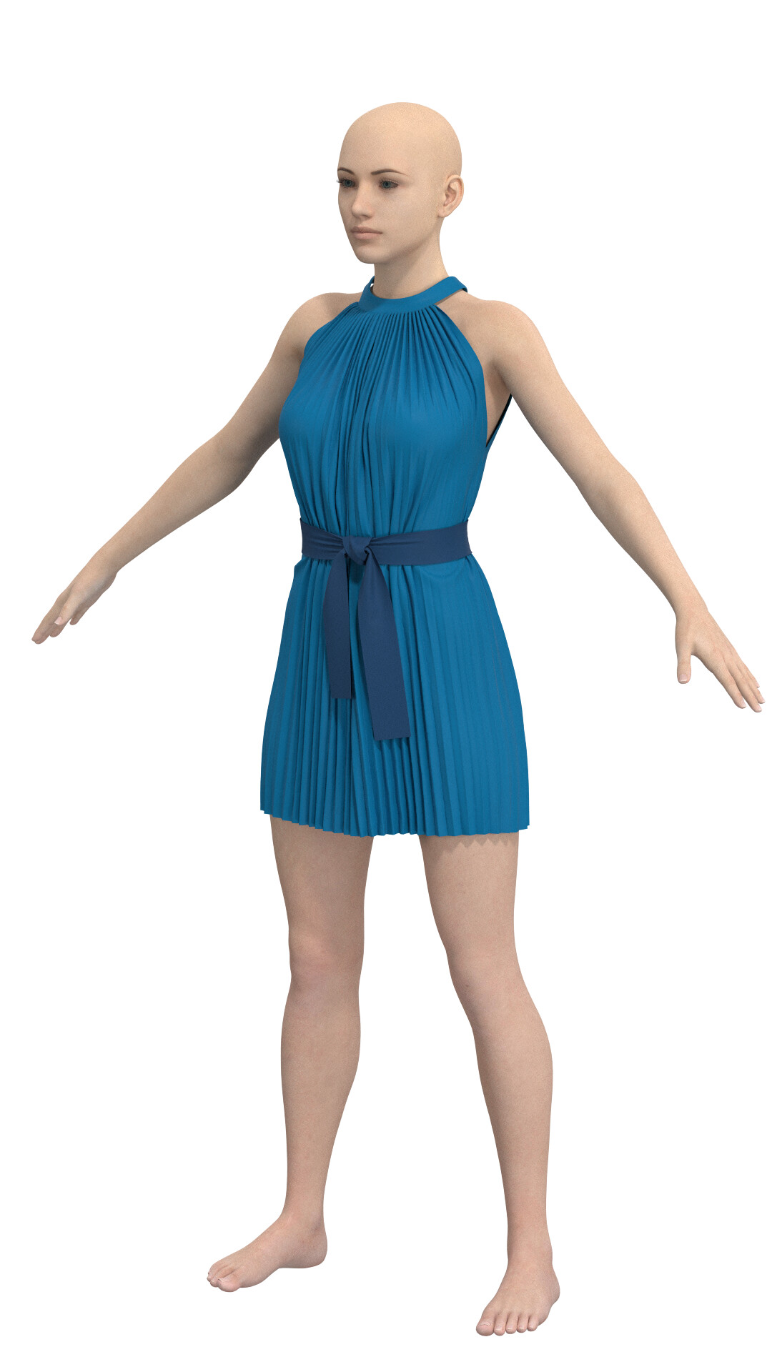 ArtStation - Dress №143 "Marvelous Designer" /Zprj/ OBJ+FBX | Game Assets