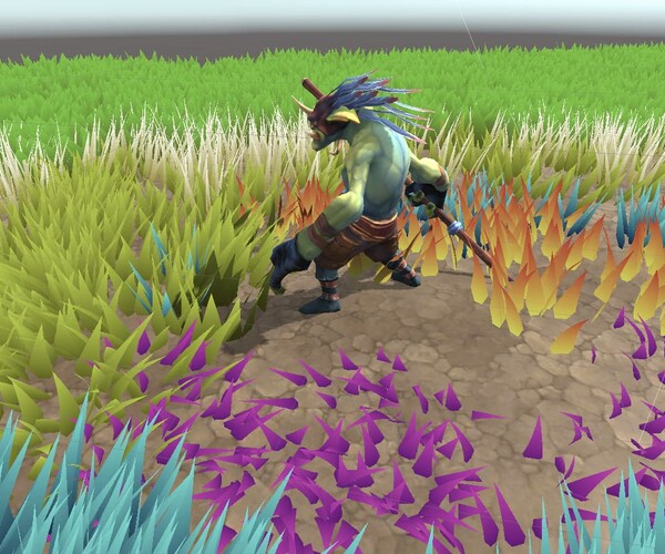 ArtStation - Unity Shader - Cartoon Interactive Grass built-in | Game ...