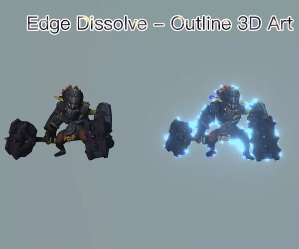 ArtStation - Unity Shader - Edge Dissolve - Outline 3D Art | Game Assets