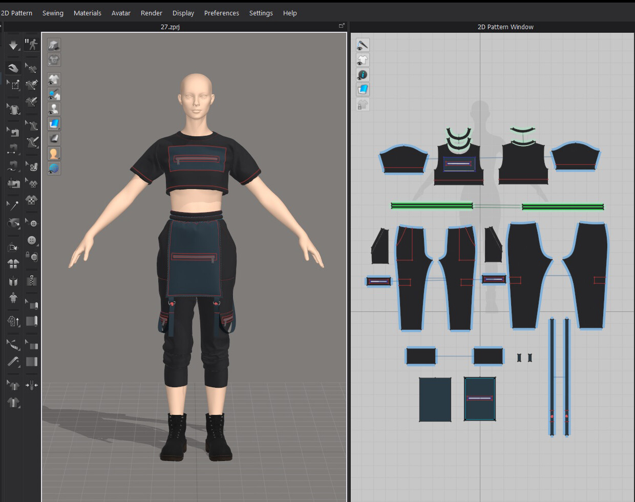 ArtStation - 4 Girl's Outfits (P2) _ Marvelous / CLO | Game Assets
