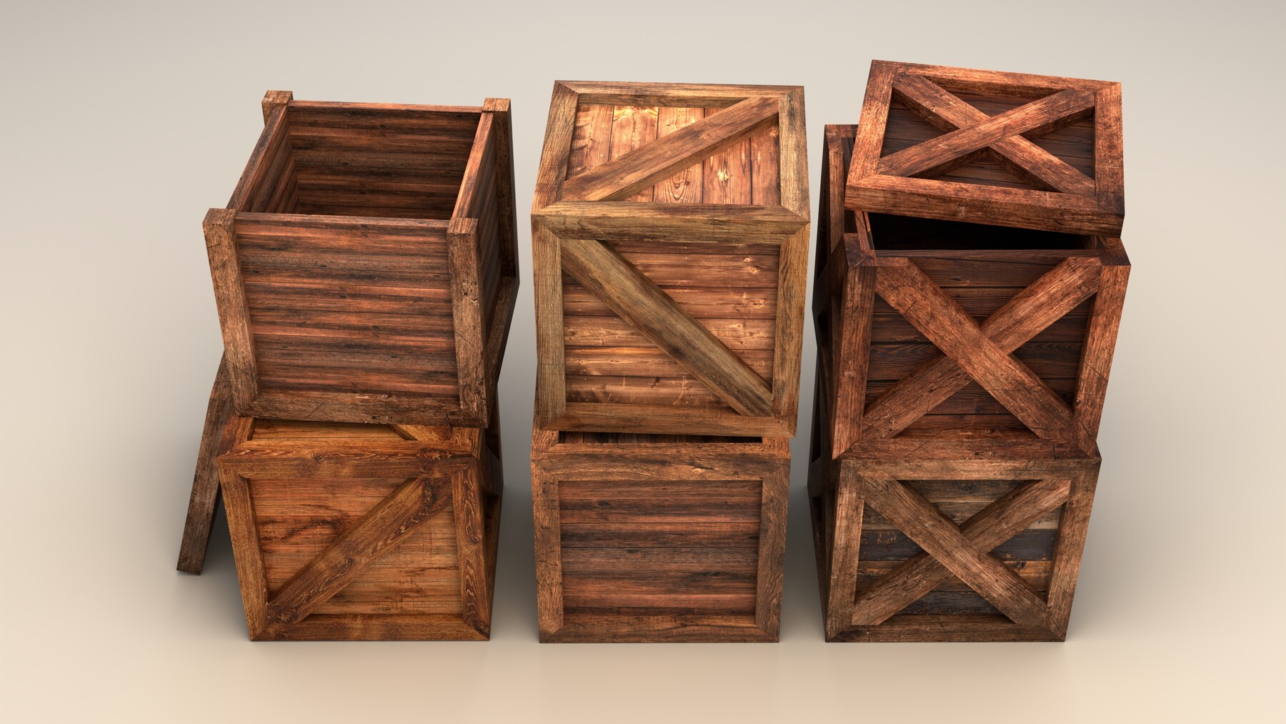 ArtStation - WOODEN BOXES | Game Assets