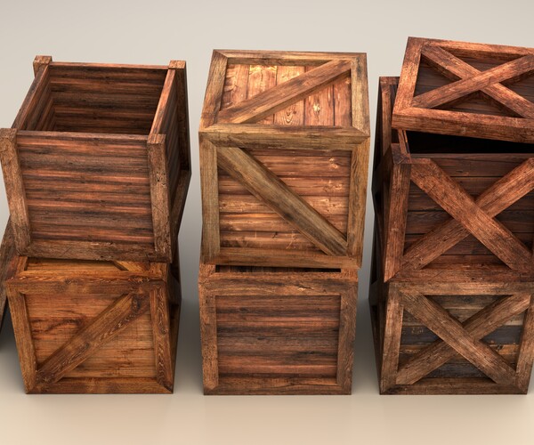 ArtStation - WOODEN BOXES | Game Assets