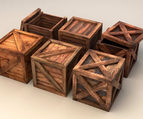 ArtStation - WOODEN BOXES | Game Assets