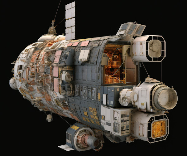 ArtStation - REF PRO - Spaceship - Cargo Spacecraft - 40 Image ...