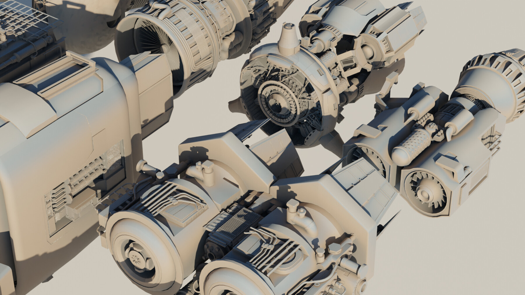 ArtStation - Scifi Engine Kitbash 3D Set | Resources