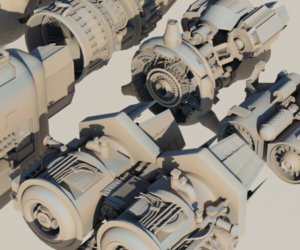 ArtStation - Scifi Engine Kitbash 3D Set | Resources