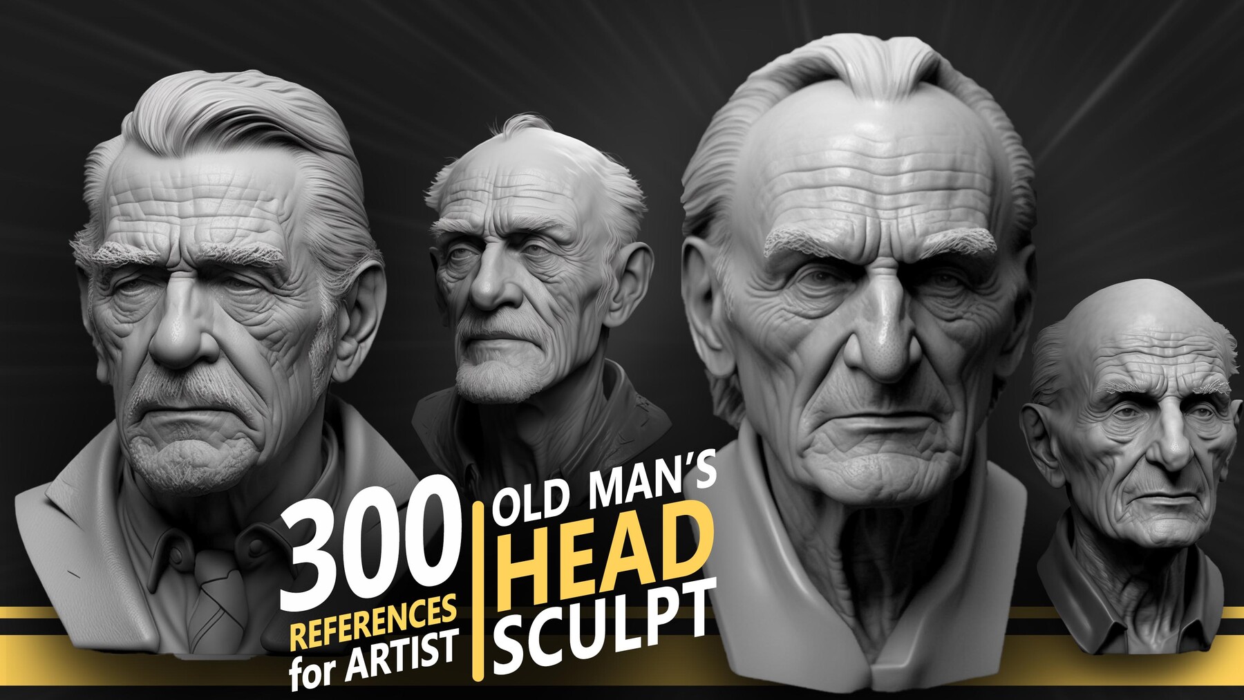 ArtStation - 300 Old man's Head Sculpt - References for artist | Artworks