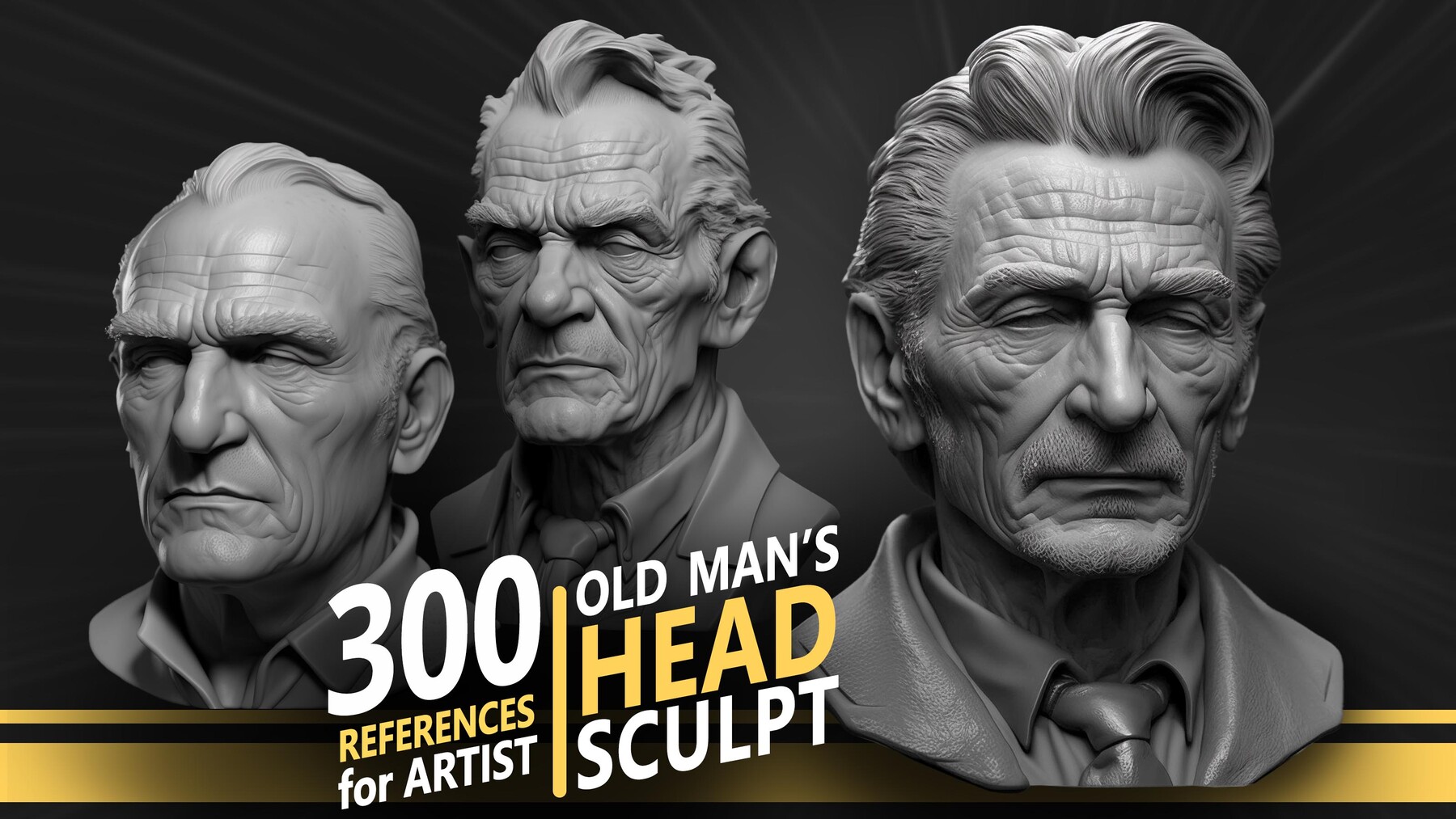 ArtStation - 300 Old man's Head Sculpt - References for artist | Artworks