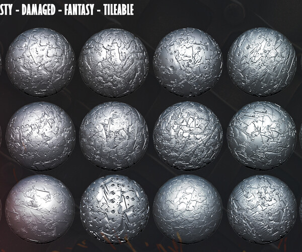 ArtStation - 60+ Metal Alphas. Rusty Metal. Damaged Metal. Fantasy ...