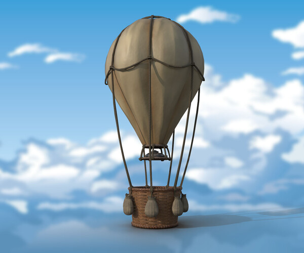 ArtStation - Stylized hot air balloon PBR low-poly game ready | Resources