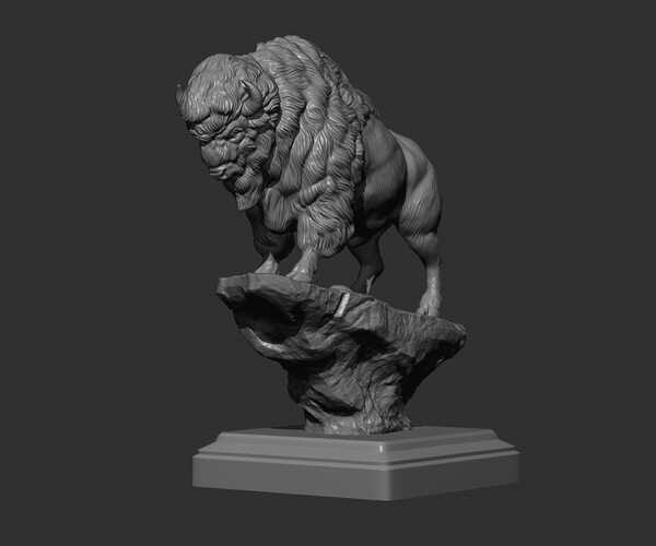 ArtStation - Bison on the cliff | Resources