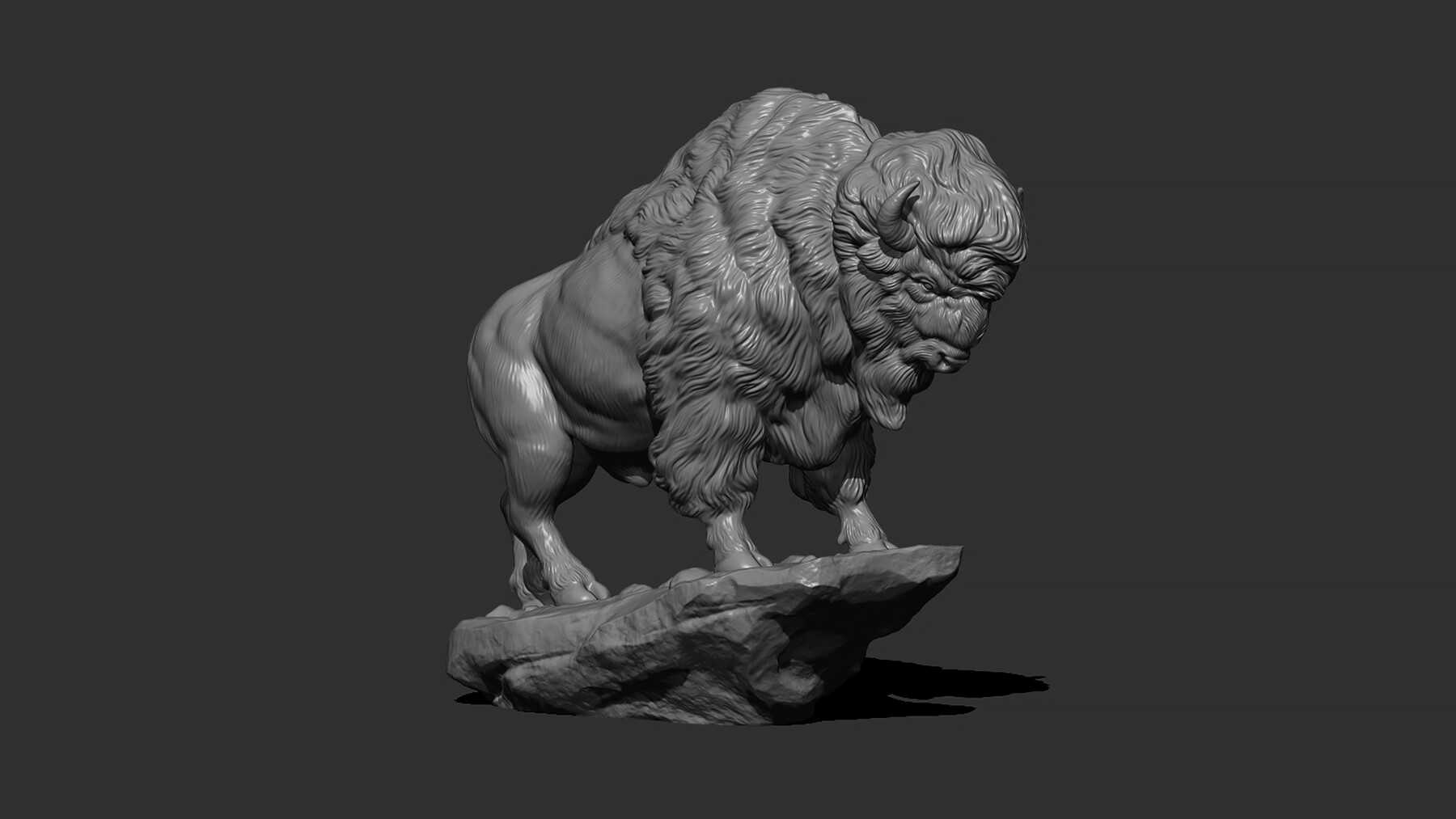 ArtStation - Bison on the cliff | Resources
